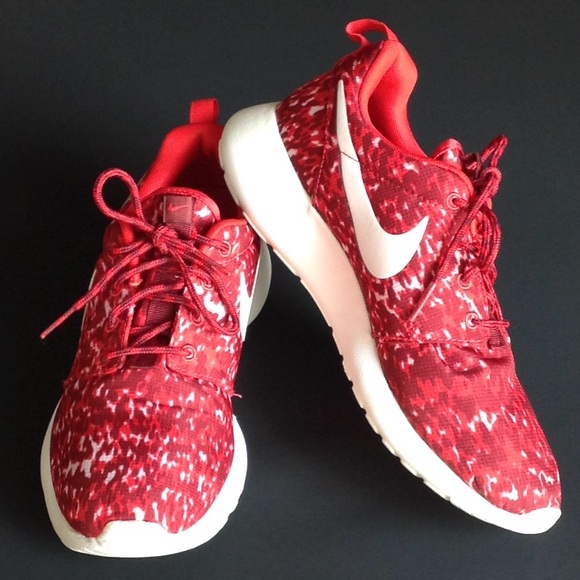 Nike | Shoes | Nike Cherry Red Camo Lace Up Sneakers | Poshmark
